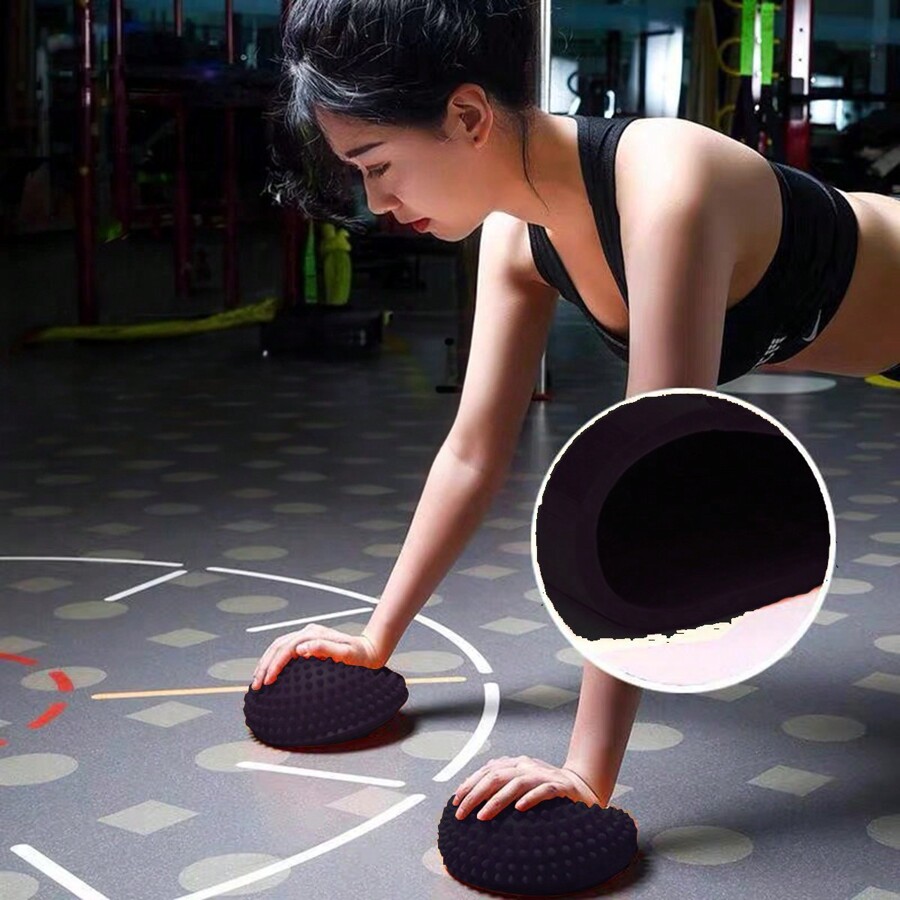 PVC Semi-Circular Durian Ball Inflatable Half Yoga Balls Massage Point ...