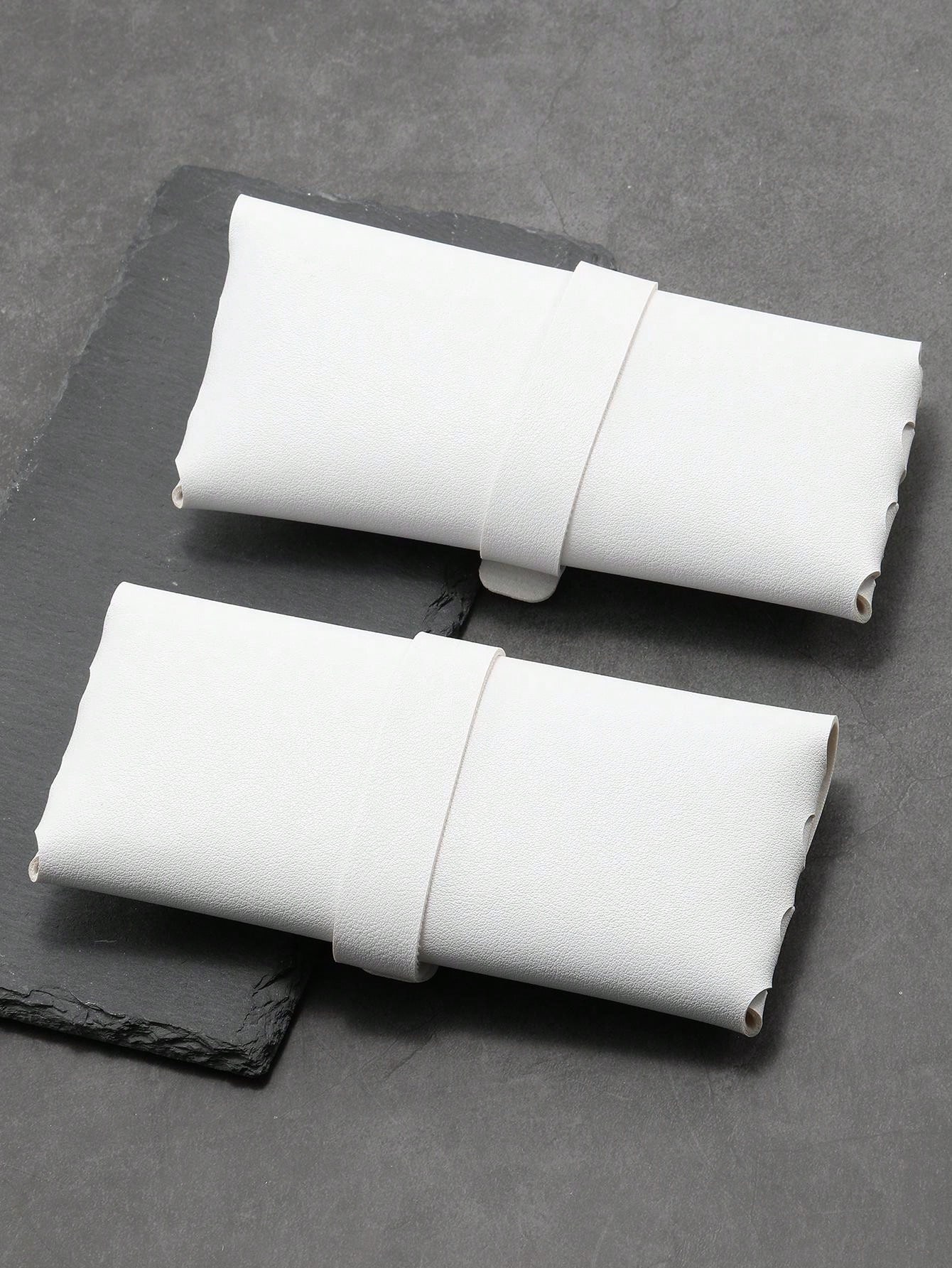 2pcs Women'S White Sunglasses & Flat Glasses Case With Storage Bag ...