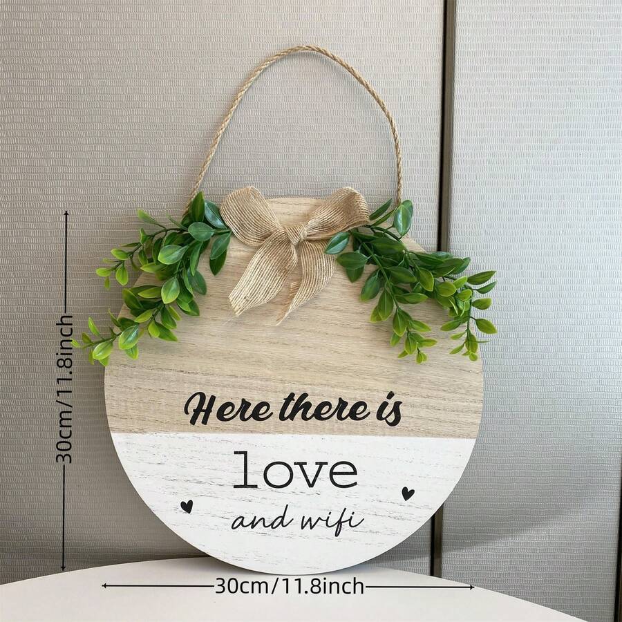 Rustic Front Door Welcome Sign Round Wooden Sign Hanging Farmhouse ...