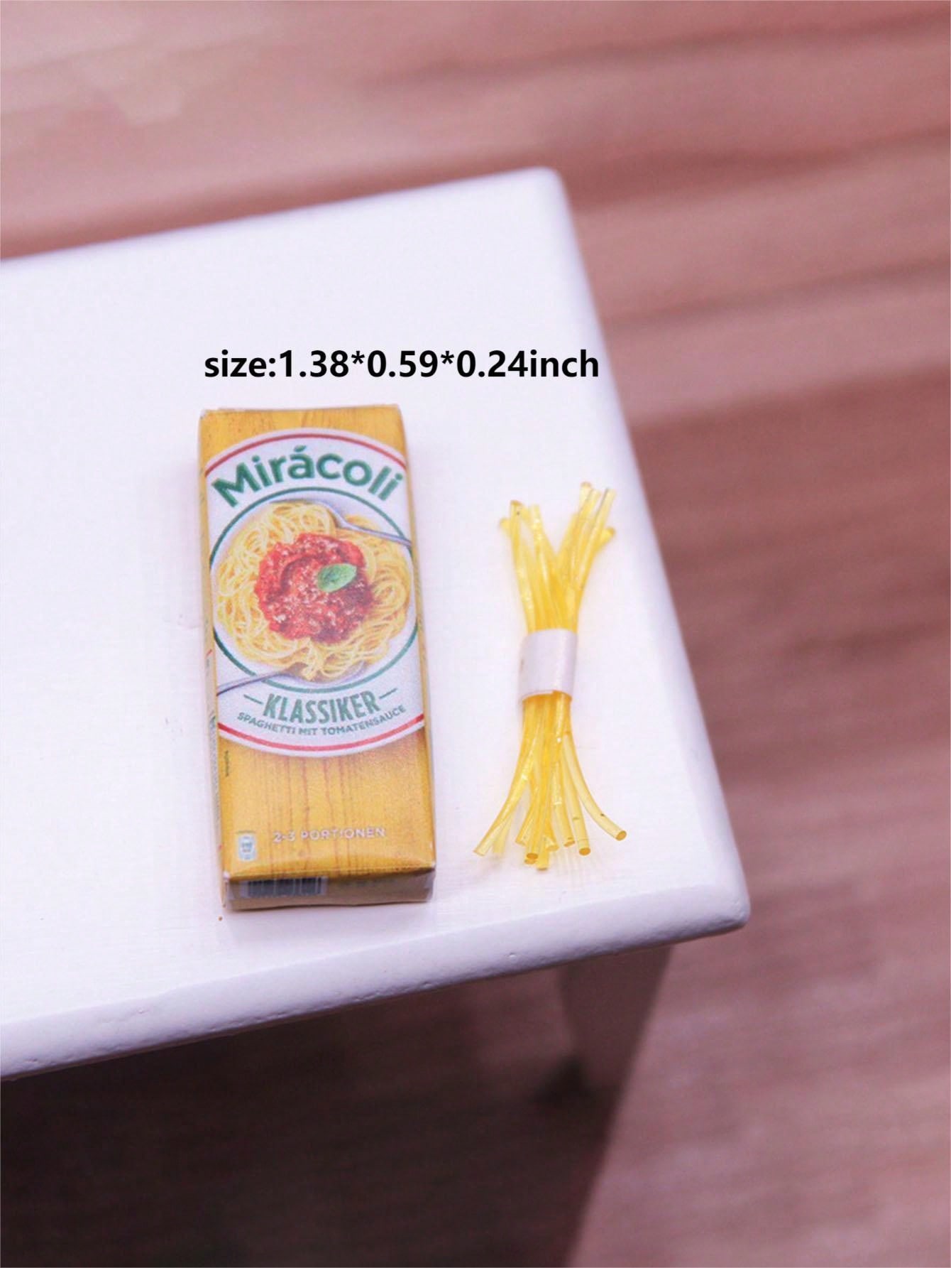 Old Version - Dollhouse Miniature Food Playset Spaghetti Set, Realistic ...