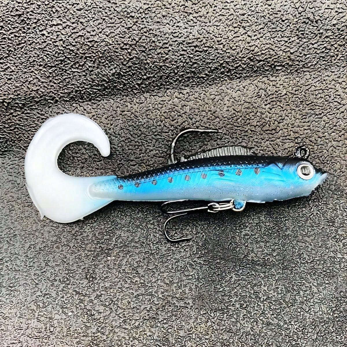 5-Piece Package Of Lures, Soft Baits, Curly Tail Bagged Lead Fish ...