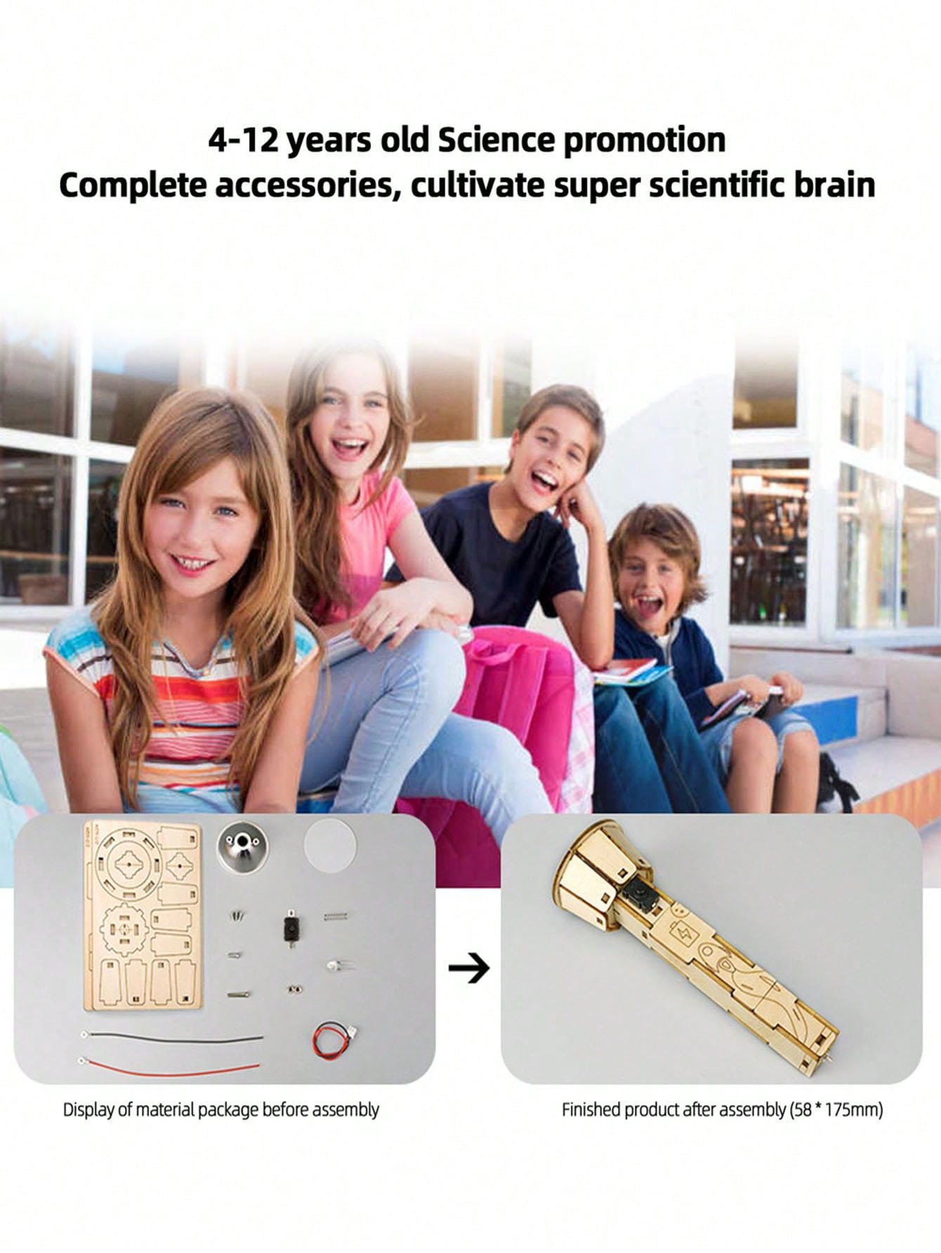 DIY Flashlight DIY Science Experiment Kit & Education Model Toy Physics ...