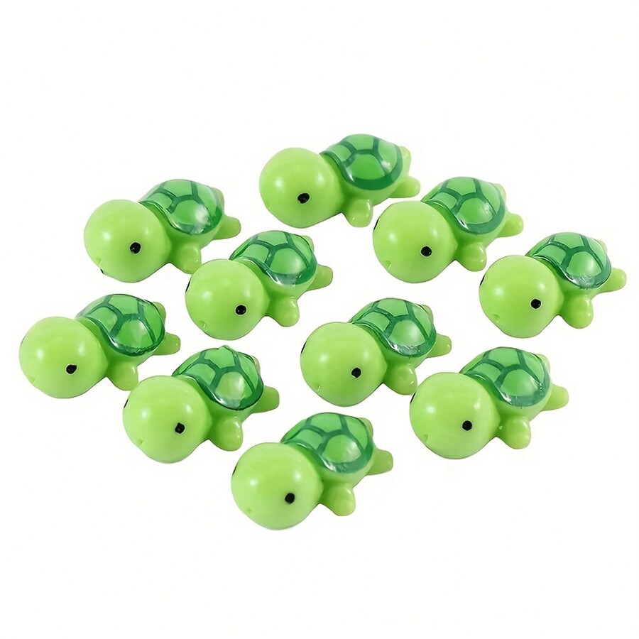 10pcs Mini Resin Turtle Decorations, Suitable For DIY Miniature Fairy ...