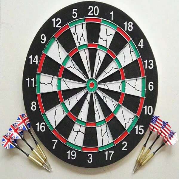 17 Inch Professional Double-Sided Dartboard With Steel Rim For Repeated ...
