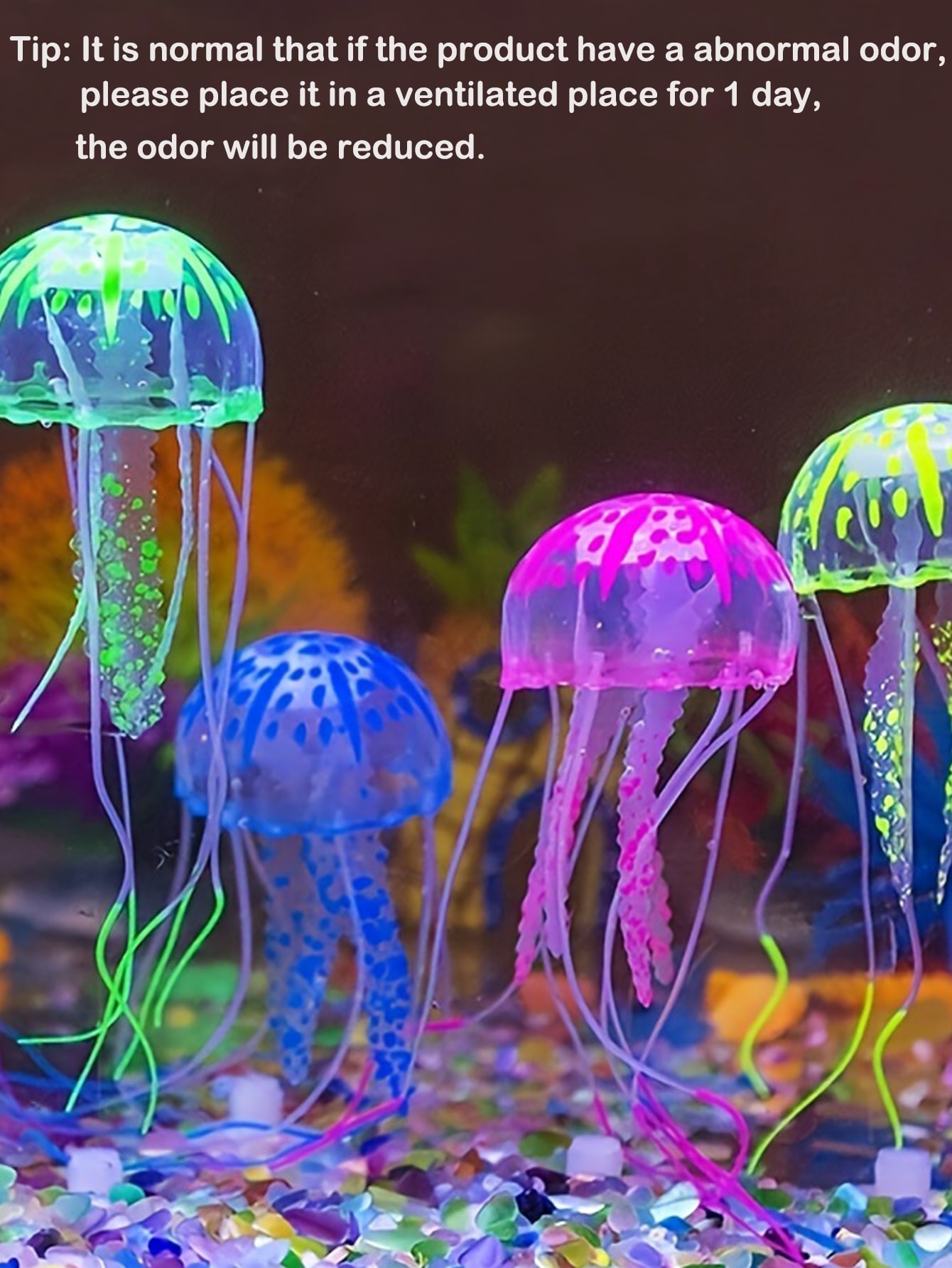 2pcs Glowing Silicone Fake Jellyfish (Blue And Purple)Artificial ...