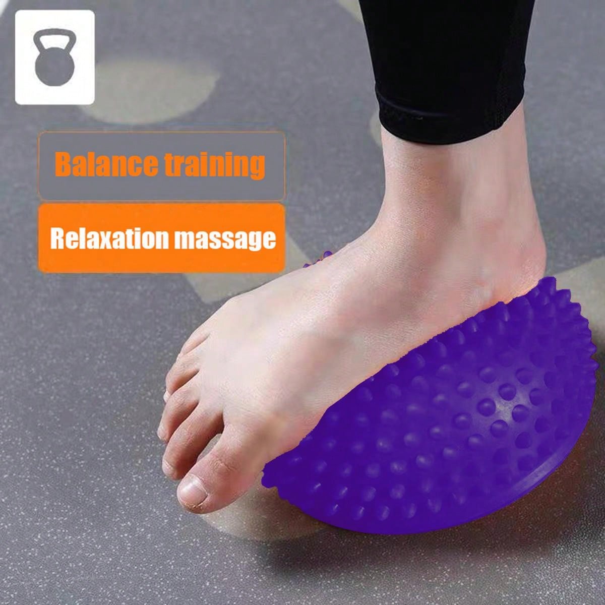 PVC Semi-Circular Durian Ball Inflatable Half Yoga Balls Massage Point ...