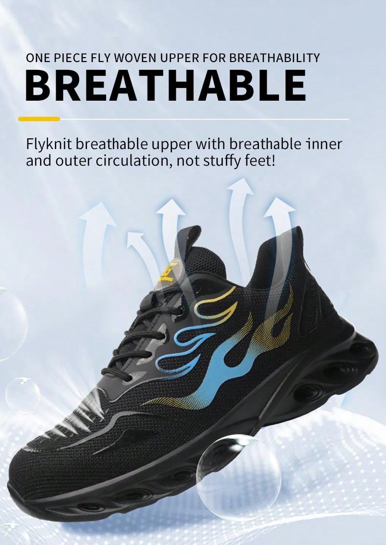 Light Weight Steel Toe Sport Safety Shoes For Men, Fashion Black And ...