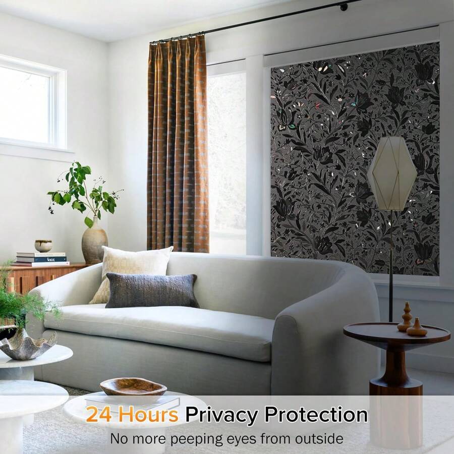 Blackout Window Film, Removable Privacy Window Stickers, Colored Glass ...