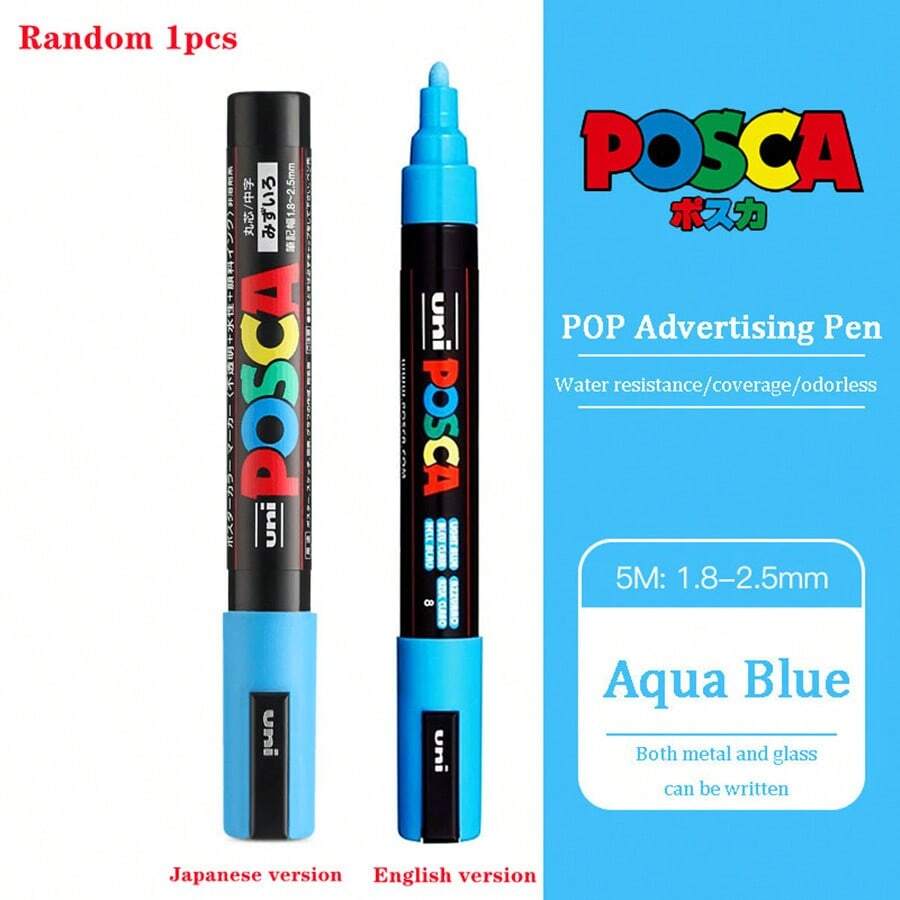 UNI POSCA Marker Pen PC-5M Poster Graffiti Marker advertising pen ...