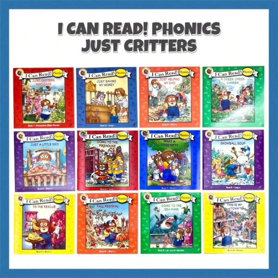12 Books/Set I Can Read Phonics Little Critters In English Language ...