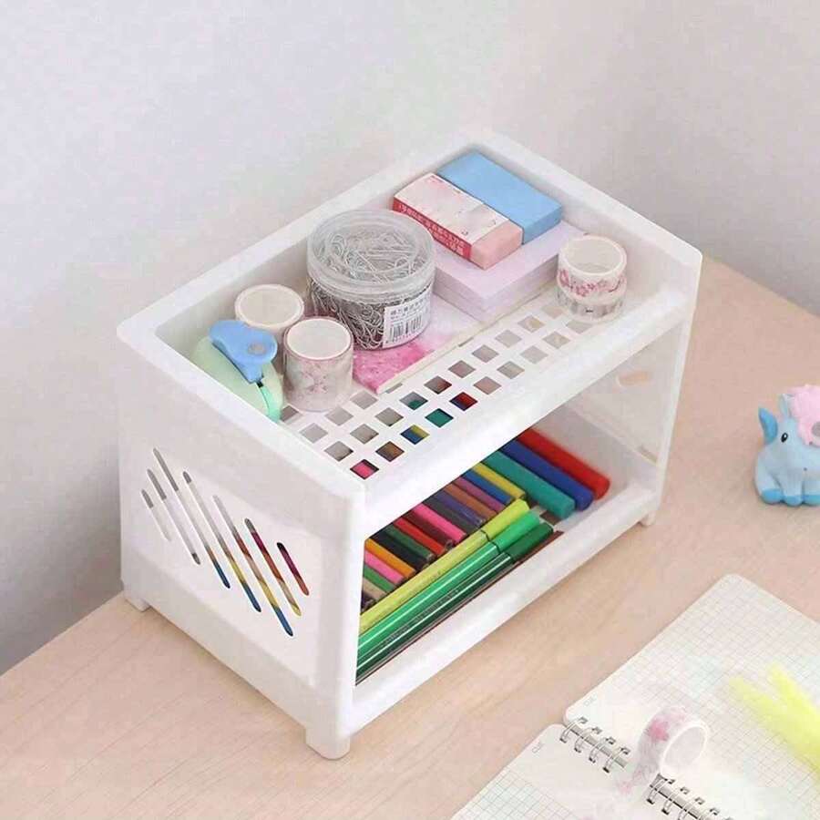 1pc Ins Style Desktop Double Layer Storage Box | SHEIN USA