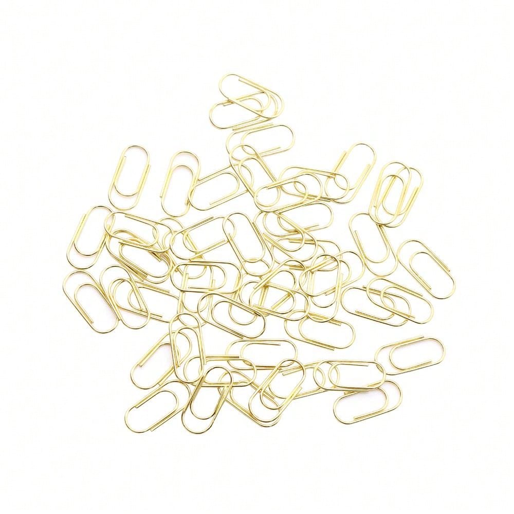 50pcs Gold Mini Paper Clips, Super Cute Tiny Paper Clips For Office ...