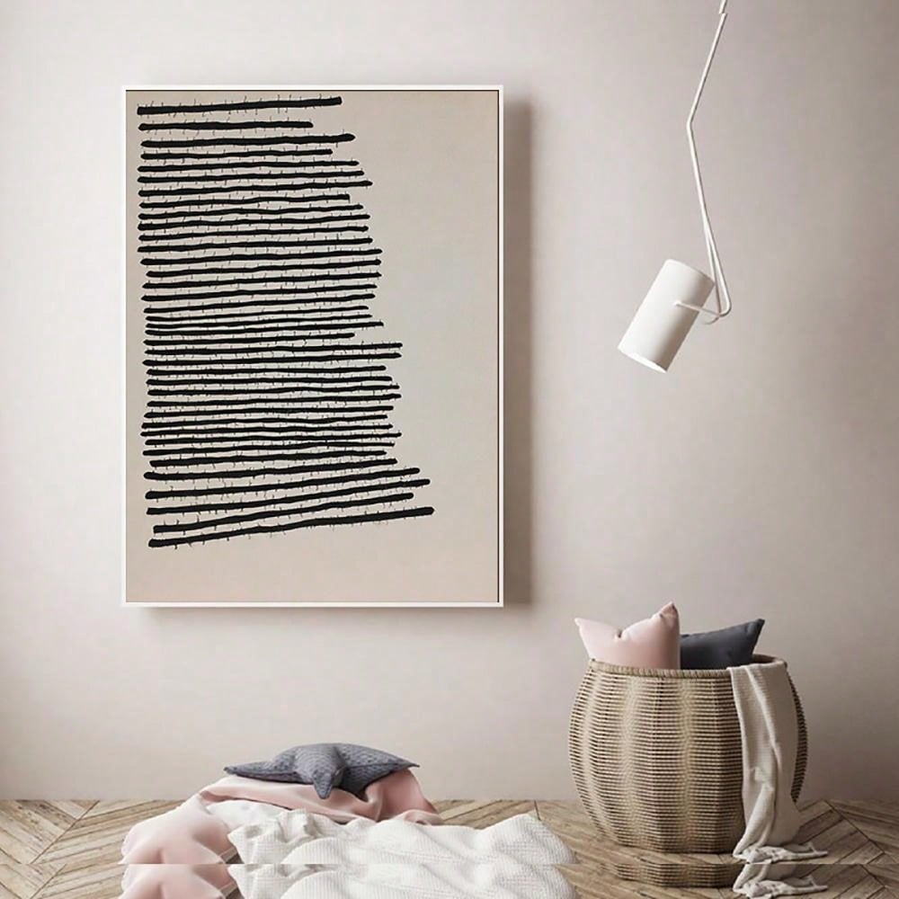 1pc Abstract Art Line Modern Minimalist Rectangle Nordic Style Art Wall ...