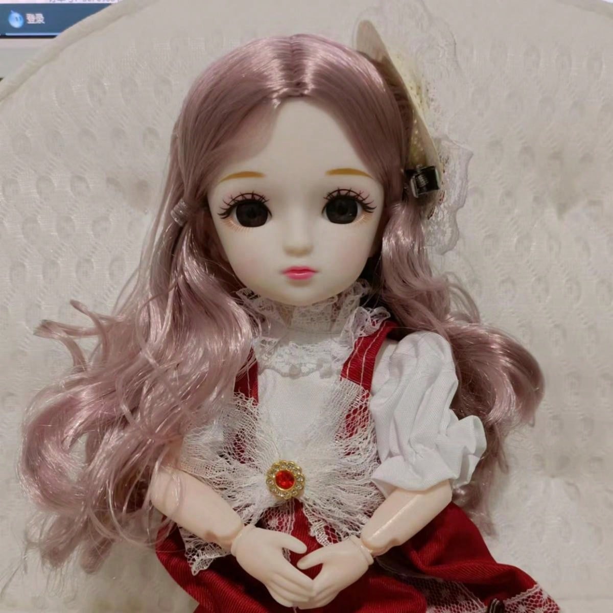 New 30 Cm Princess Doll 6 Points Bjd Multi-Jointed Doll 3d Real Eyes ...