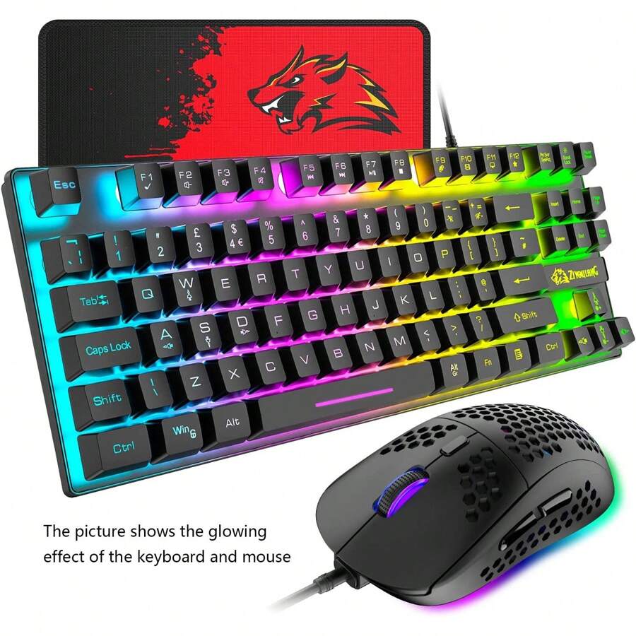 ATTACK SHARK * ZIYOULANG Gaming Keyboard And Mouse Combo,88 Keys ...