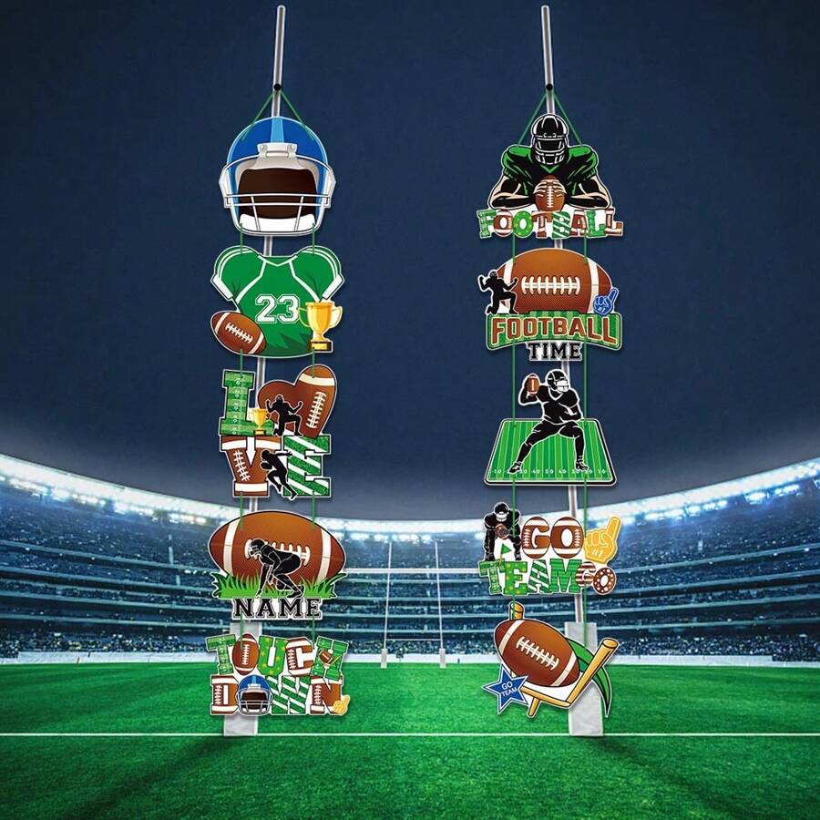 Football Decorations Football Porch Sign Welcome Hanging Door For Sport ...