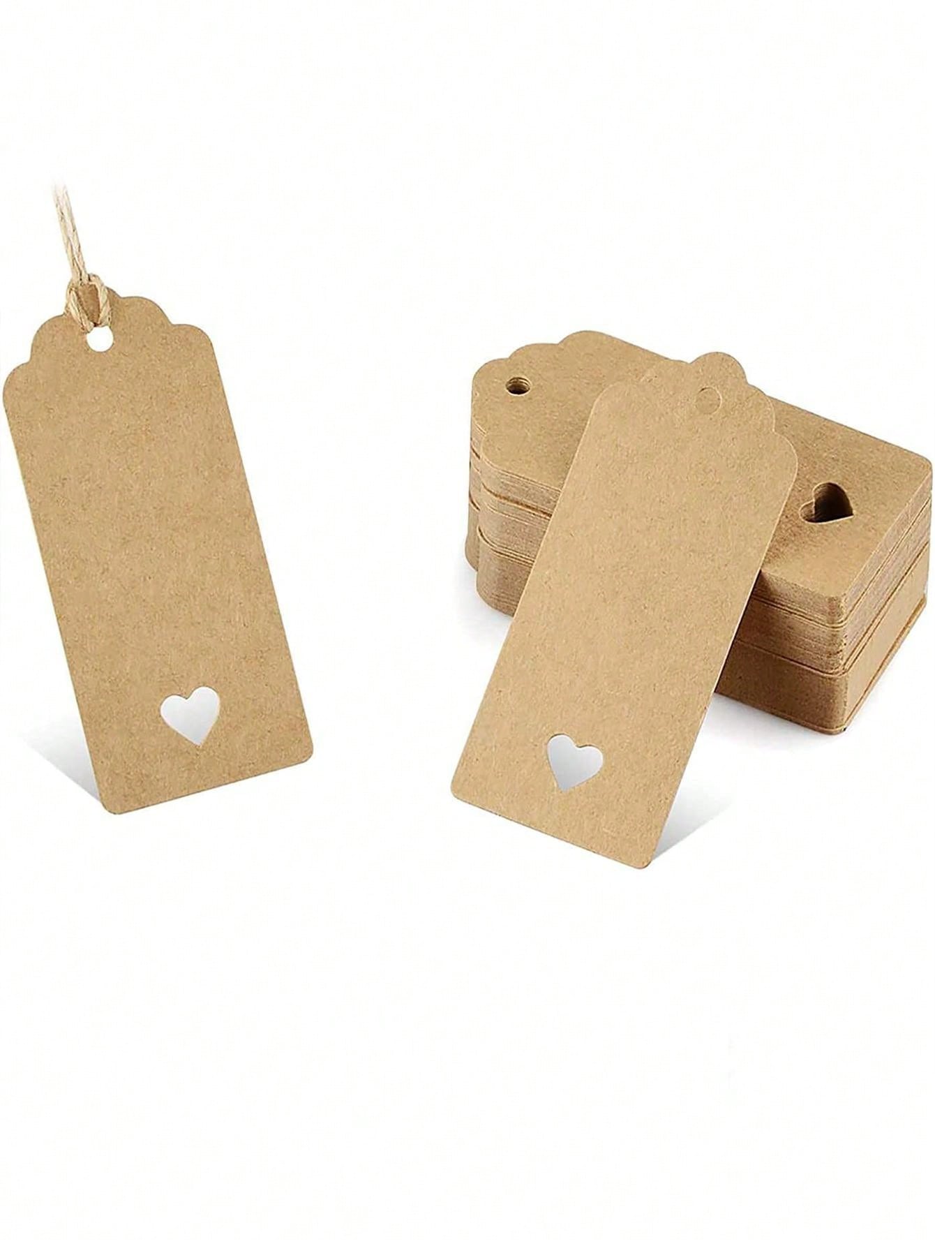 100pcs Kraft Paper Hang Tags For Baking Packaging, Gifts, Bookmarks ...