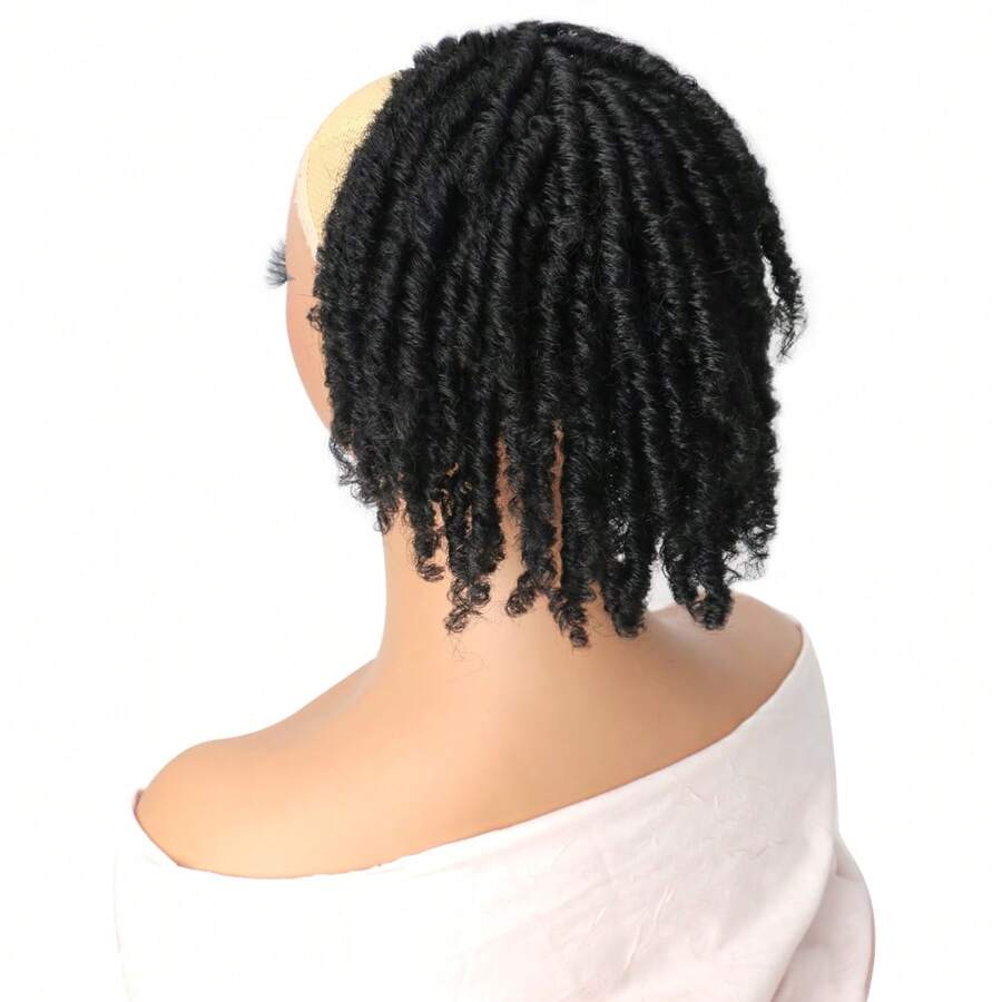 Short Drawstring Ponytail 6 Inch Curly Dreadlock Ponytail Clip In ...