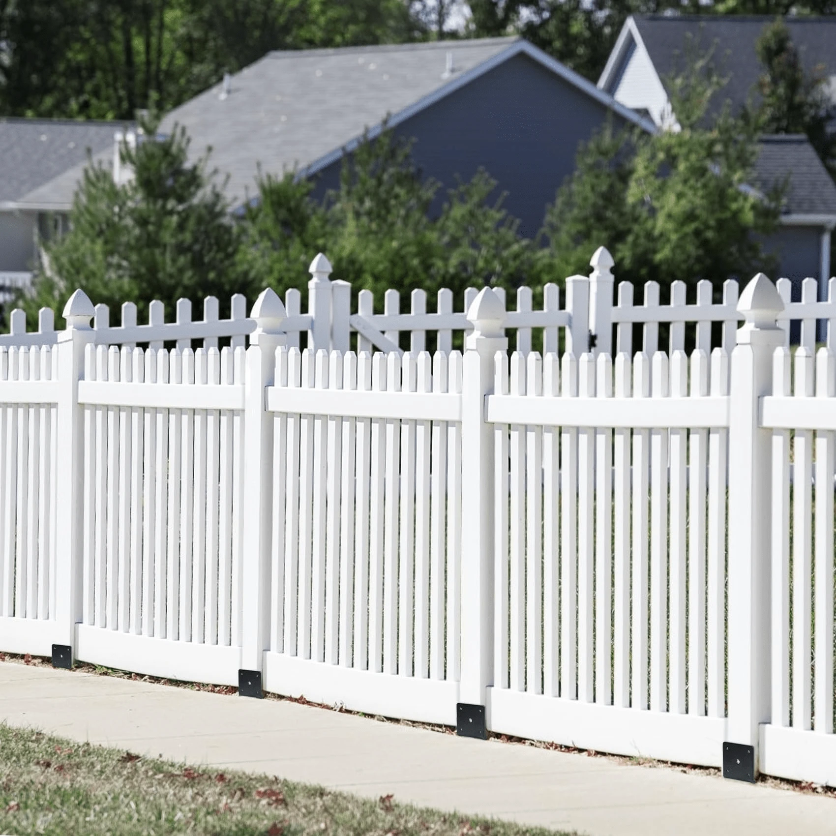 4 Pack - 4x4/6x6 Inches Concrete Fence Post Holder, U Shape Fence Post ...