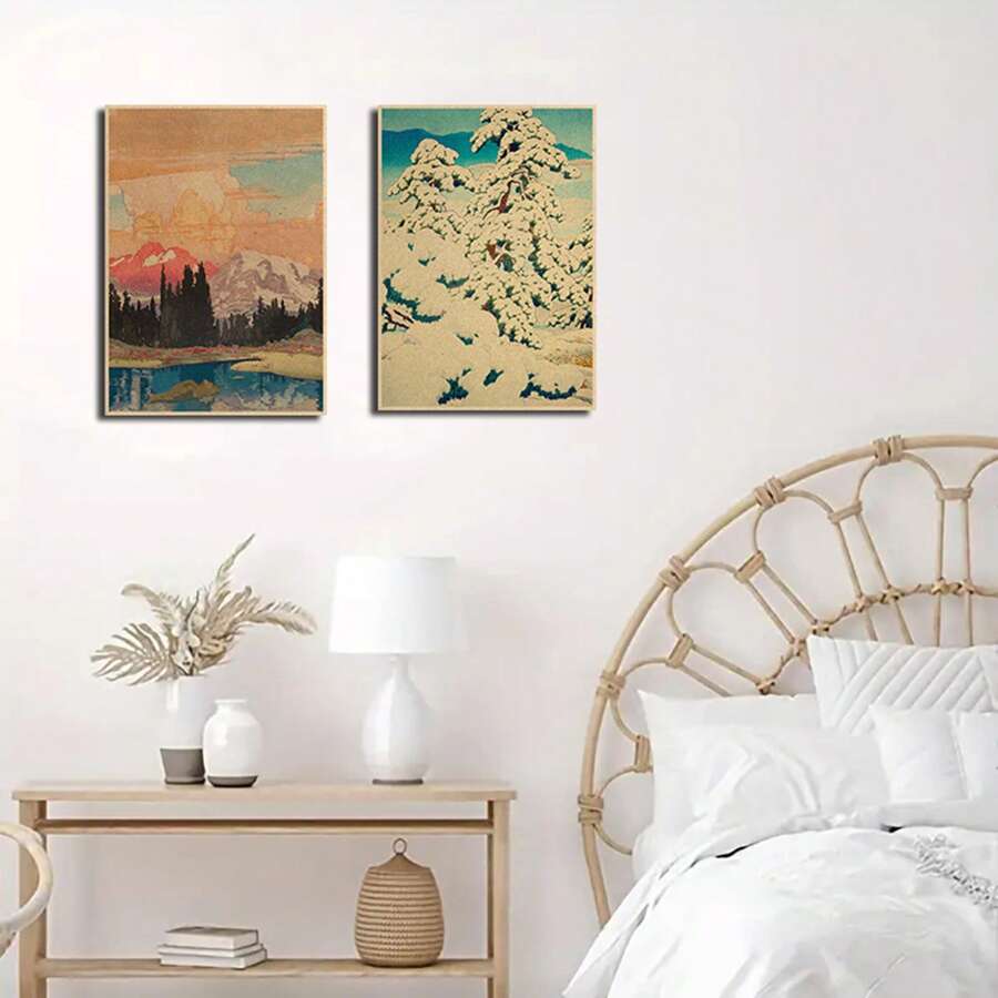 Set Of 6 Beautiful Landscape Retro Posters Ideal For Home, Bar, Cafe Or ...