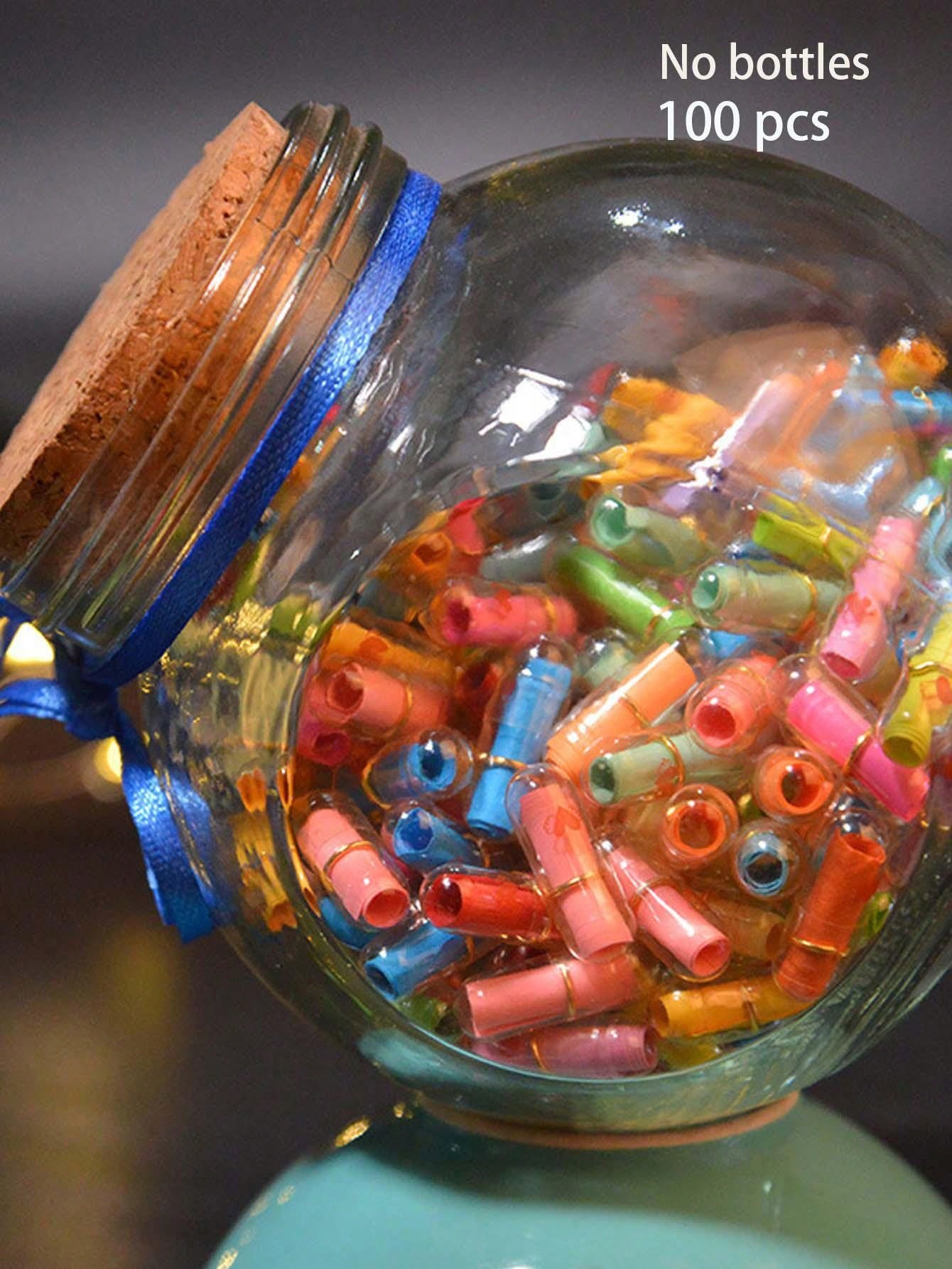 100pcs Mixed Color Mini Wish Bottle | SHEIN UK