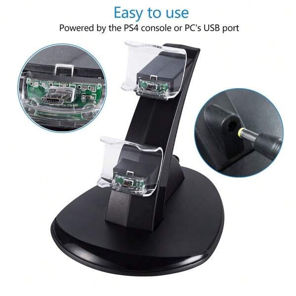For PS4 Controller Charger, Dual USB PS4 Charging Dock Station With ...