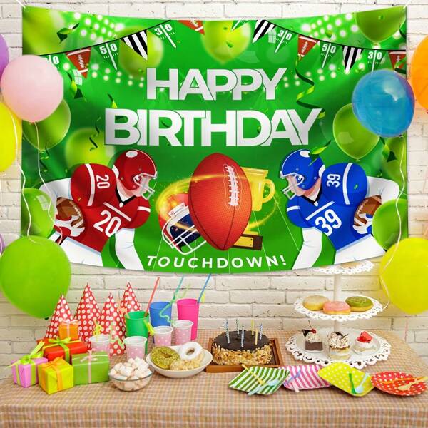 Football Birthday Party Decorations Super Football Bowl Game Backdrop ...