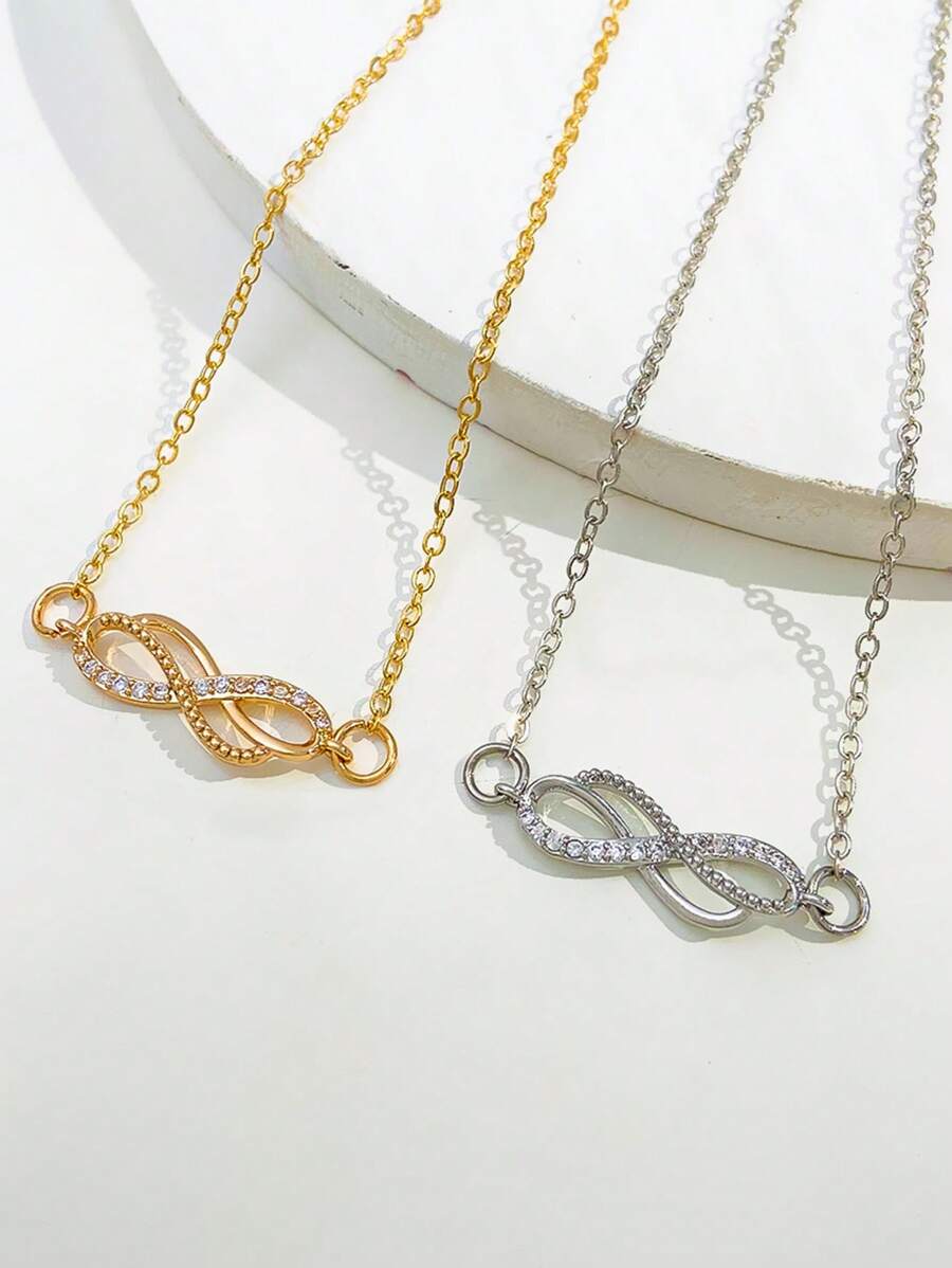 1pc Rhinestone-embedded Infinity Shaped Anklet | SHEIN USA