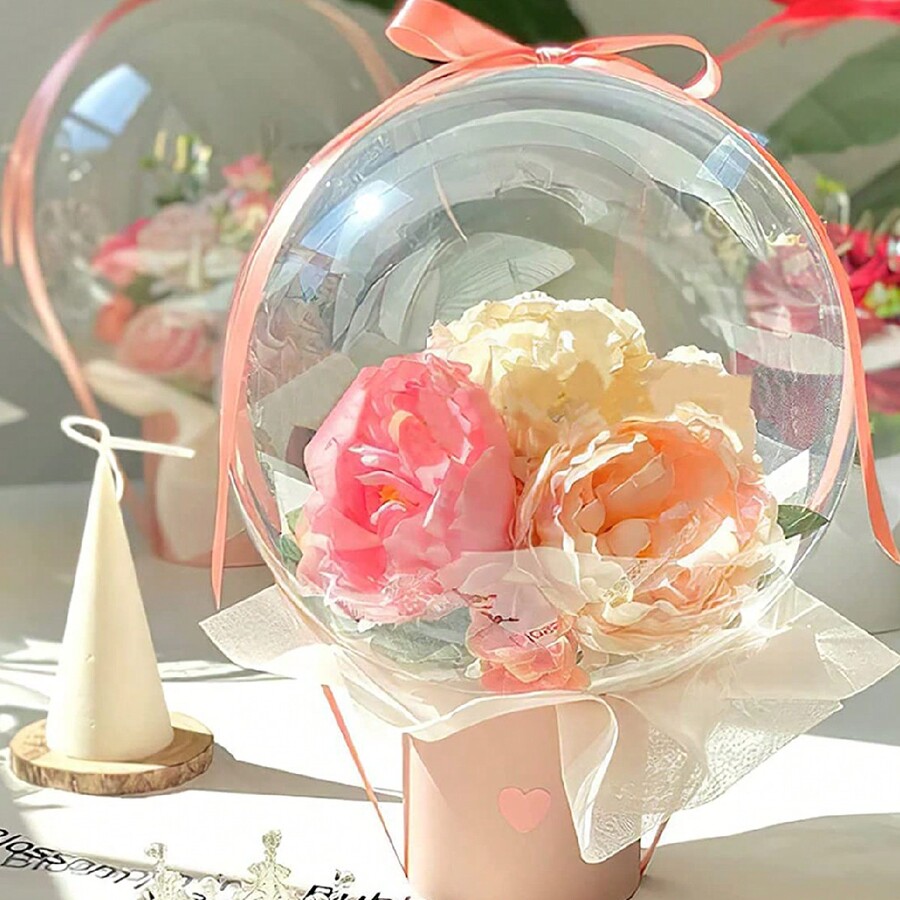 10-Pack 20" Crystal Clear Bobo Balloons - Large Transparent Plastic ...