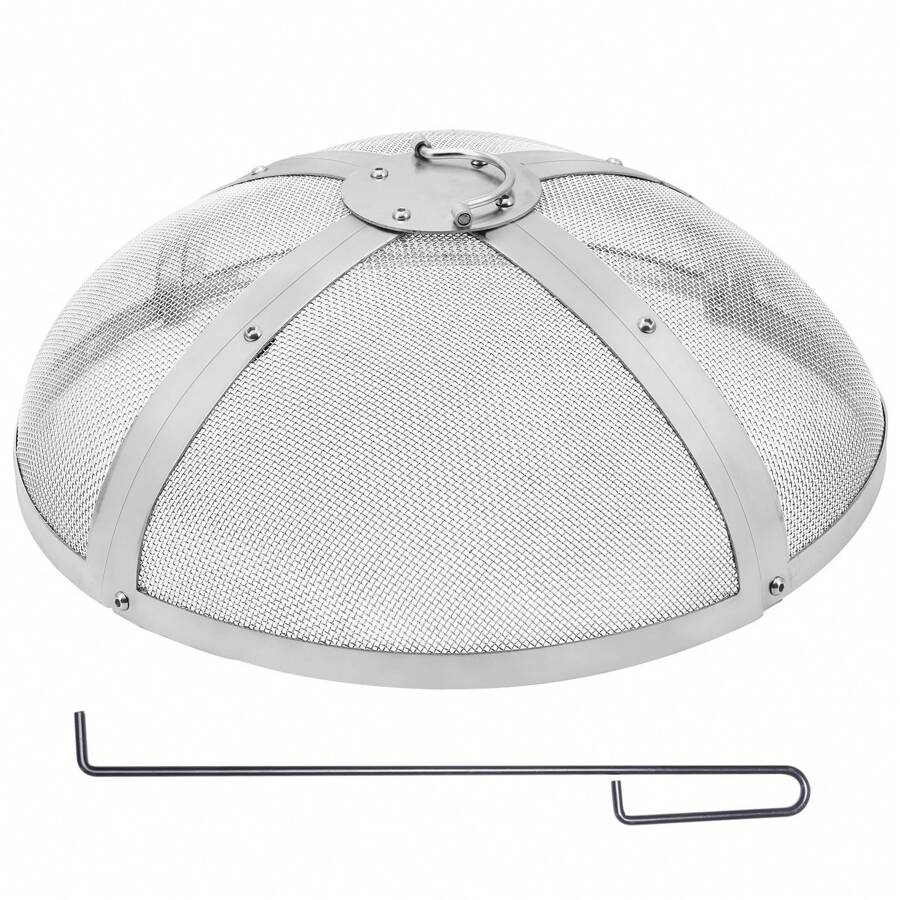 SKYSHALO 20" To 40" Fire Pit Spark Screen Round, Reinforced Heavy Duty ...