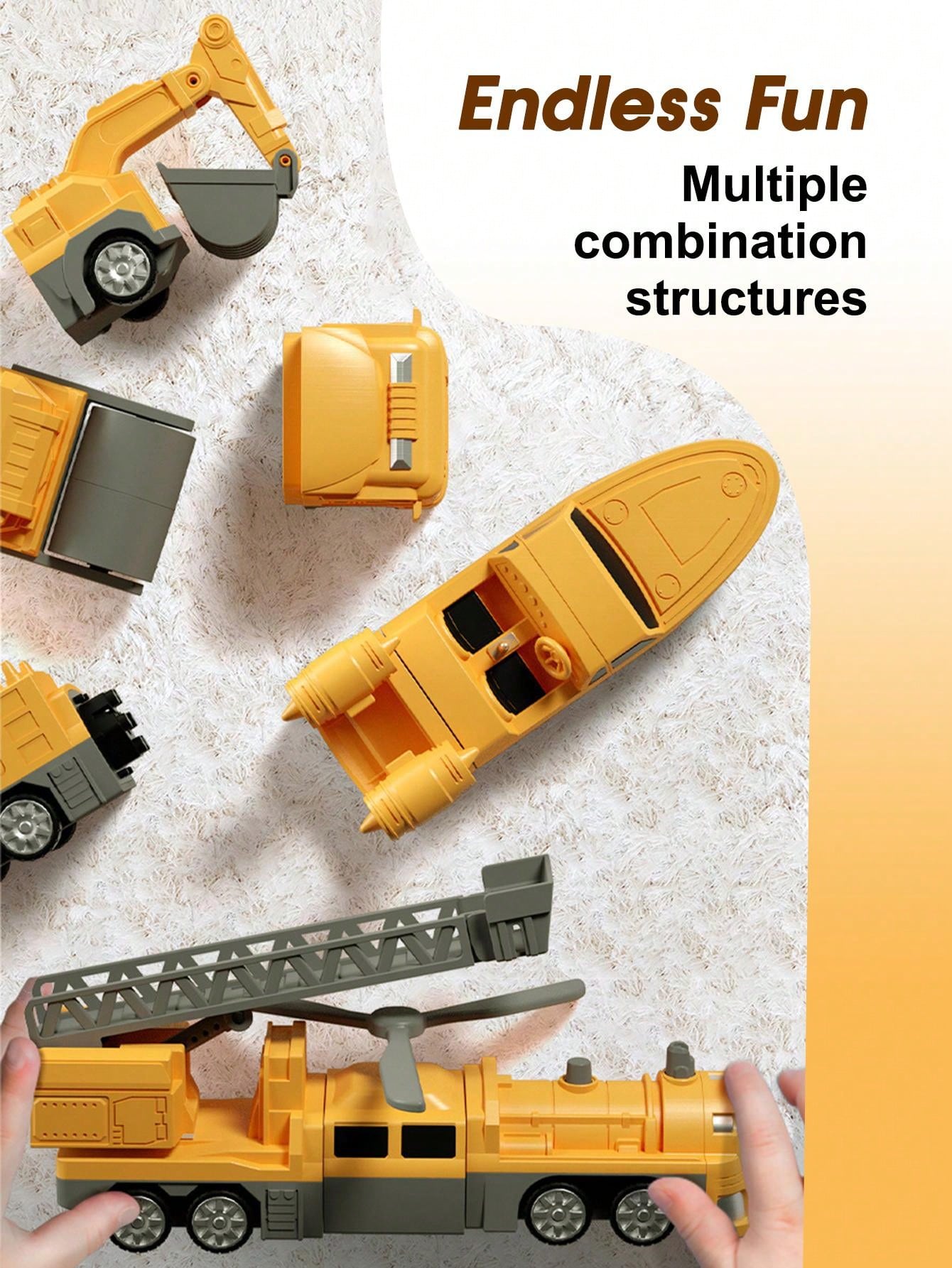 [13pcs]Magnetic Assembly Set Engineer Car Set Combination Module ...