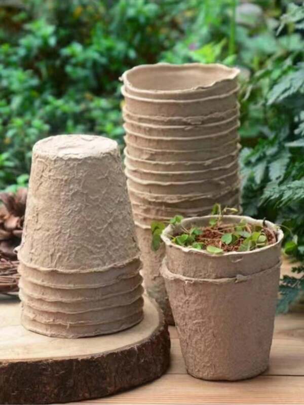 20pcs/Lot 6cm Seedling Pots Nutrient Paper Pulp Flower Pot | SHEIN EUR