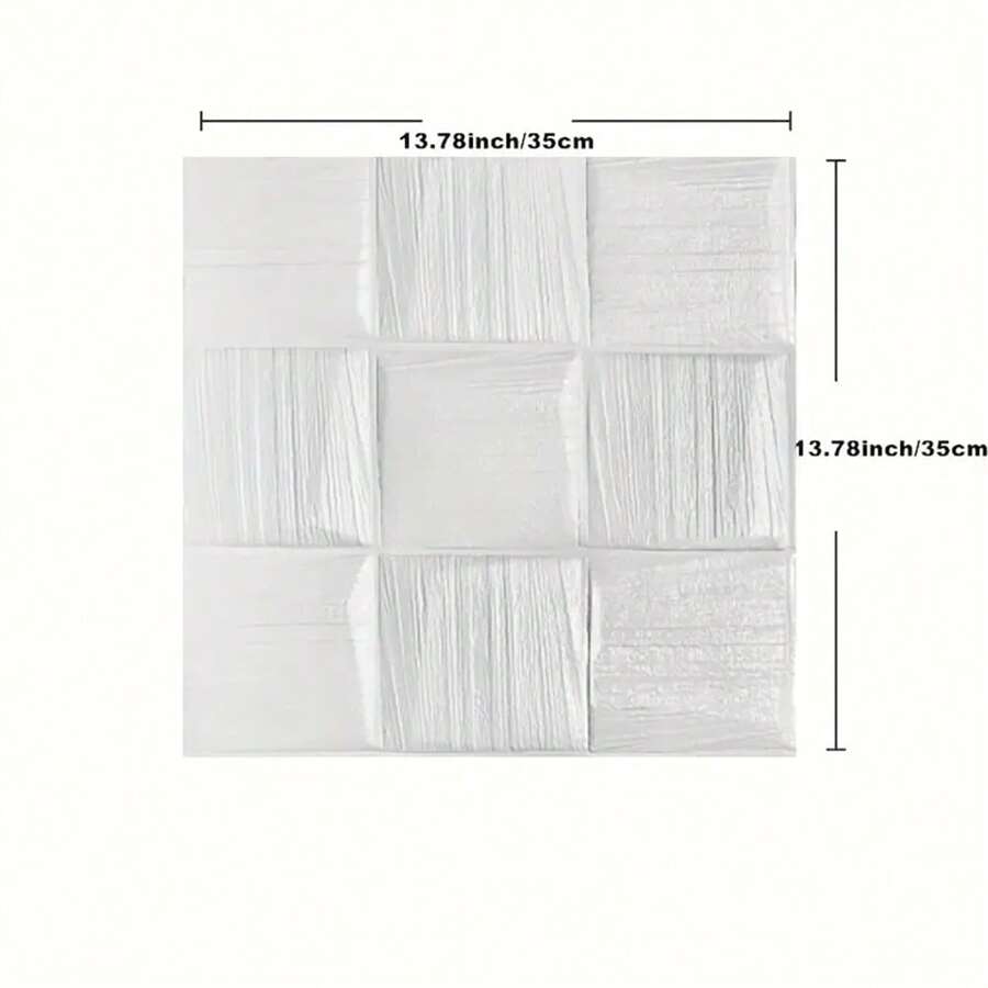 5/10/15/20pcs 3D Wall Tile Sticker, Plaid Foam Self-Adhesive Waterproof ...