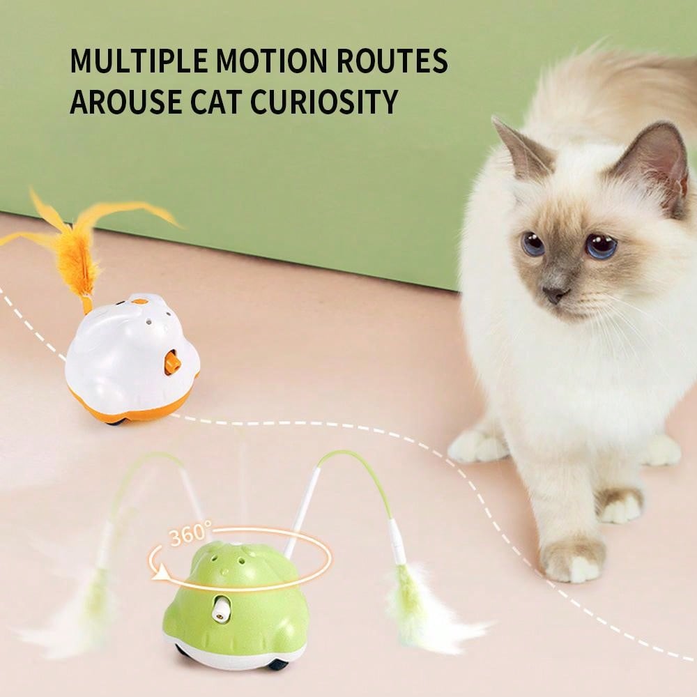 Intelligent Infrared Pet Toy For Cats, Electric Feather Rotating ...