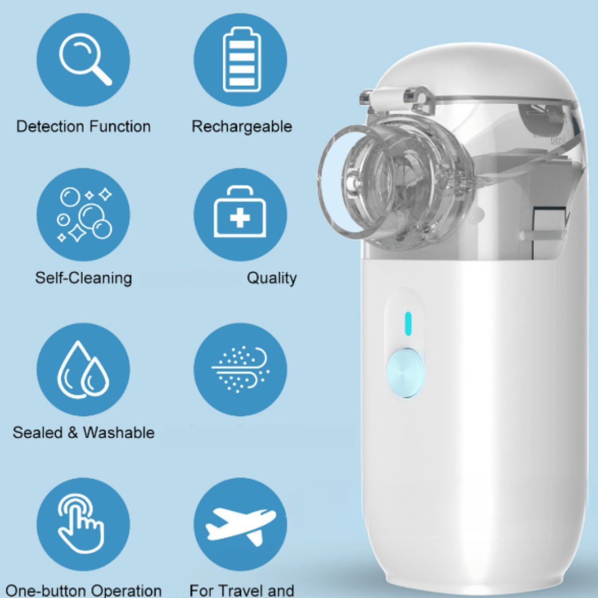 1pc Portable Sprayer Machine Mesh Nebulizer Kit Ultrasonic Mesh ...