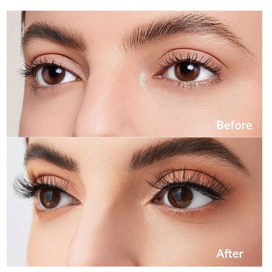 Self Adhesive Invisible Band Cluster Lashes 40pcs D Crul 0.07 Thickness ...