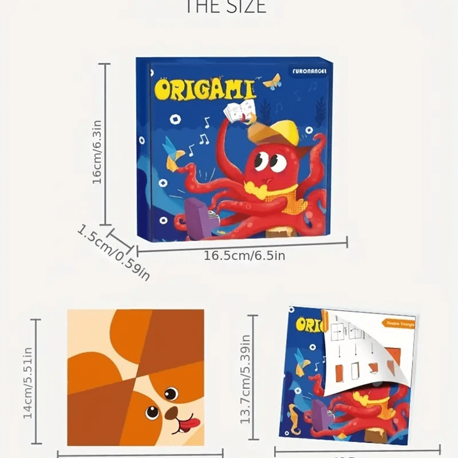 108pcs Colorful Origami Paper Set, Puzzle Game, Diy Cutting And Folding ...