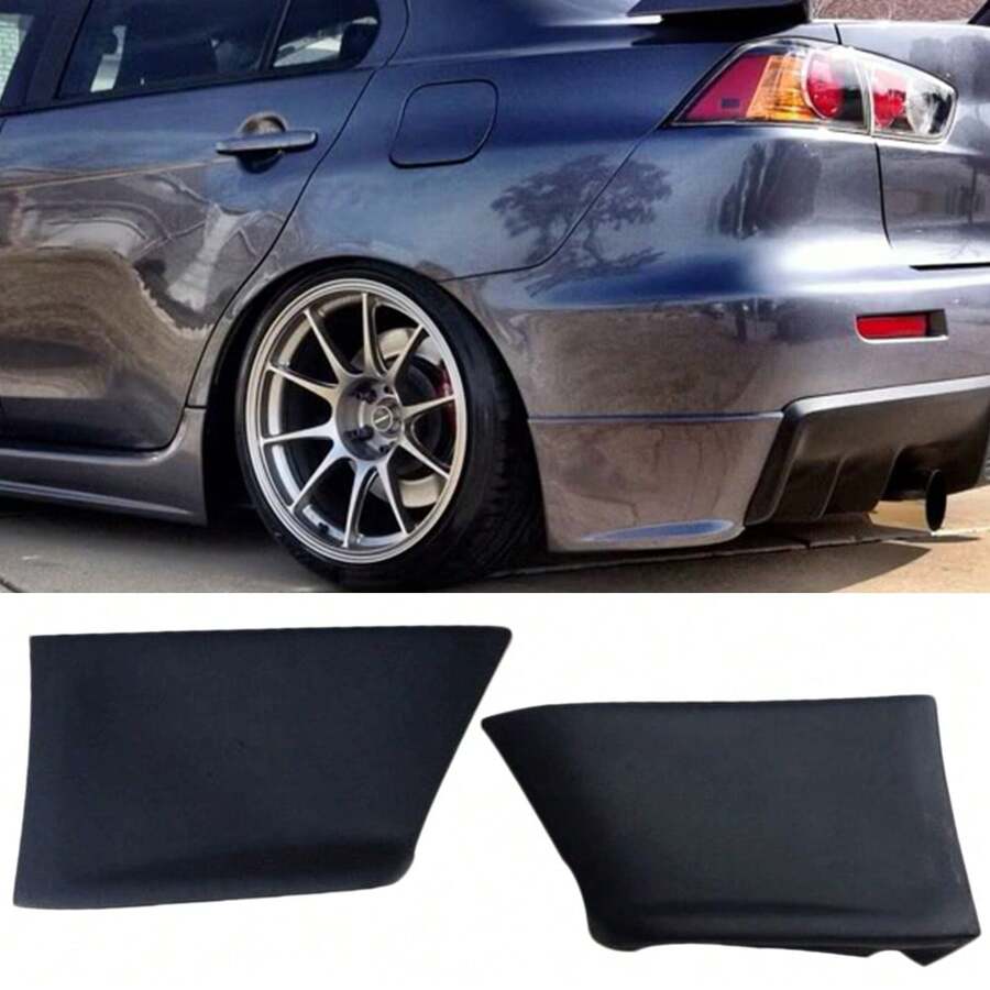 Rear Bumper Lip Fit 2008-2015 Mitsubishi Lancer Evolution EVO Style ...