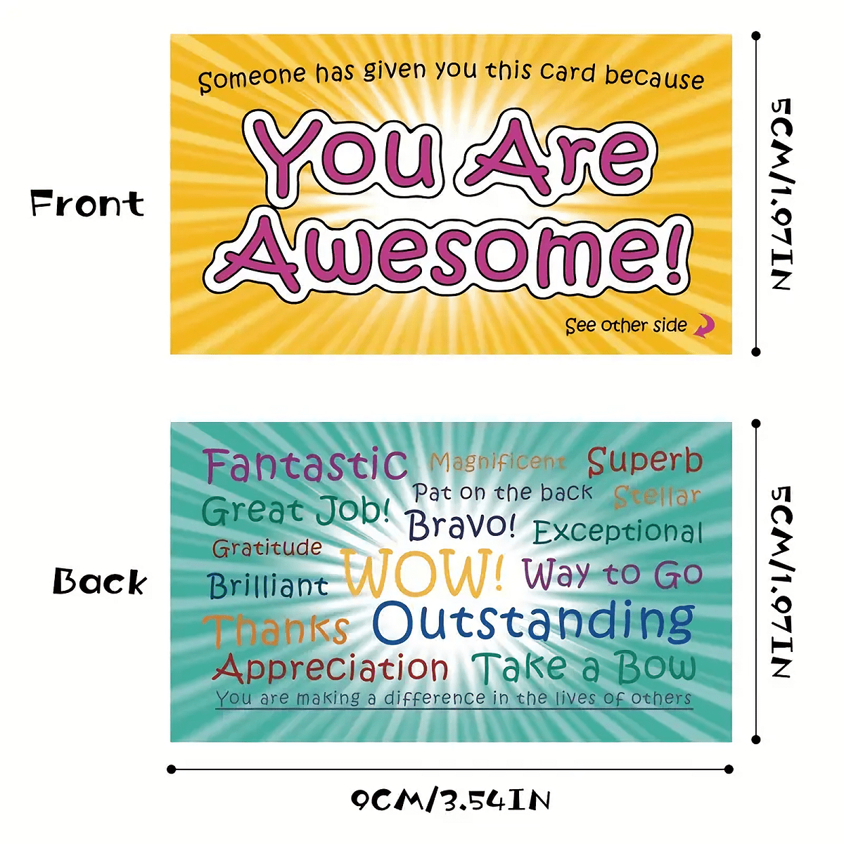 50pcs You Are Awesome Cards - Appreciation Cards For Students, Teachers ...