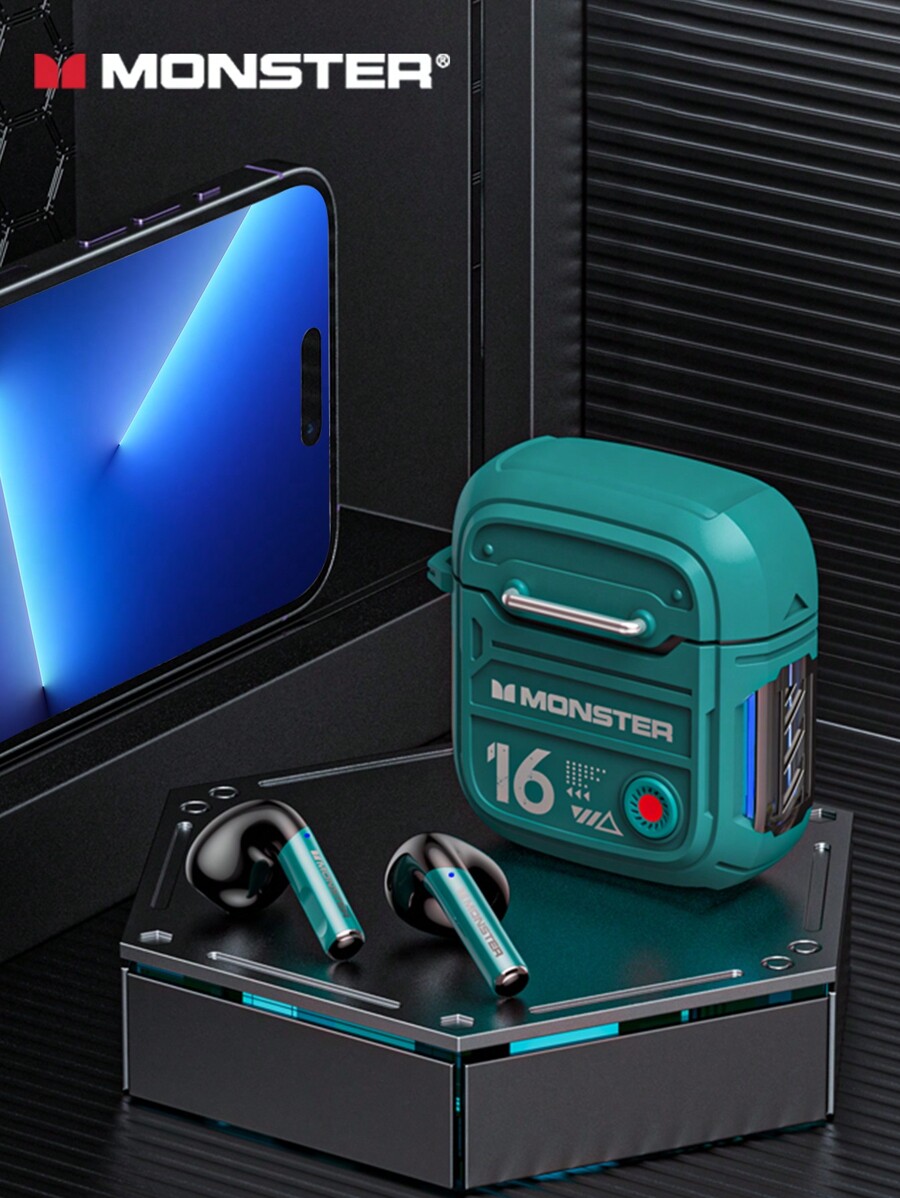 Original Monster XKT16 V5.3 Semi-In-Ear Wireless Headset HIFI Sound ...