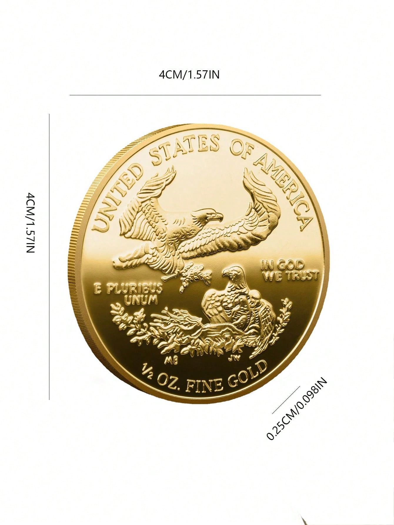 1pc Random Year U.S. Statue Of Liberty Commemorative Coin 3d Relief ...