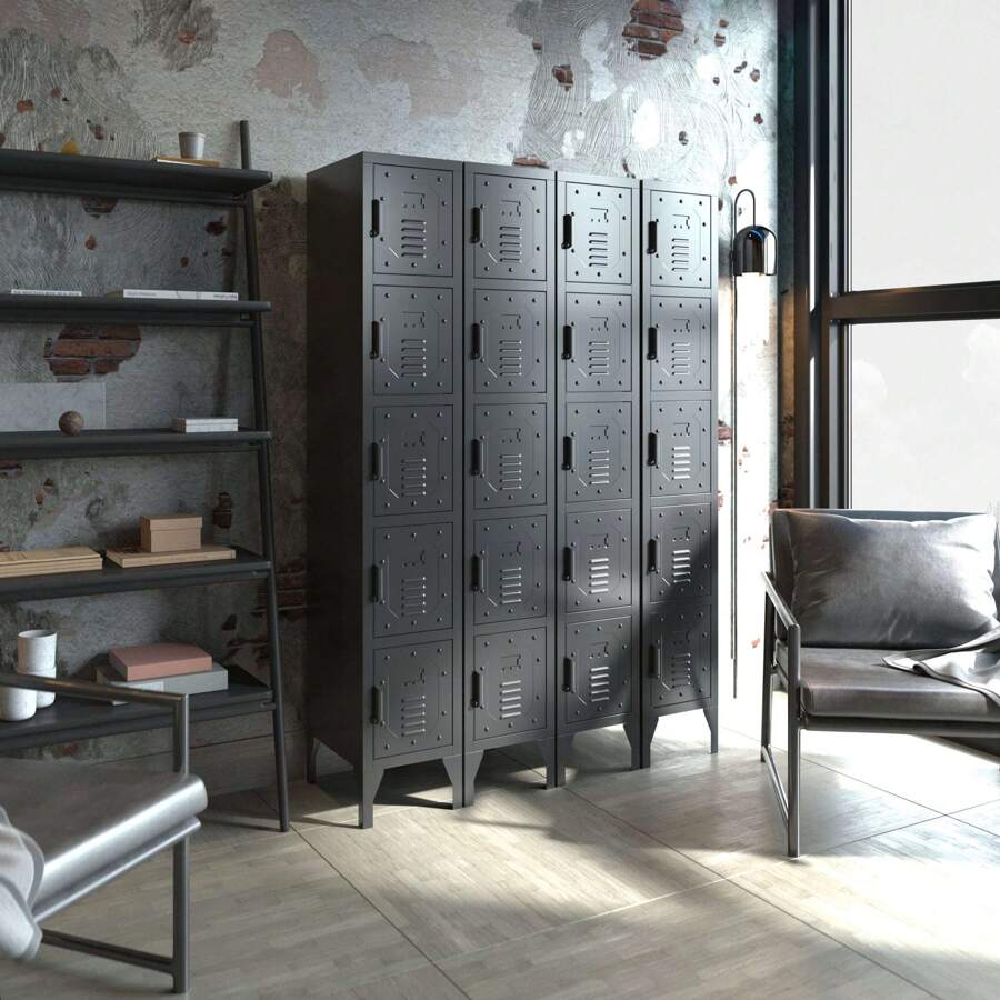 GOODSILO Metal Locker Storage Cabinet For School Office Gym Bedroom ...