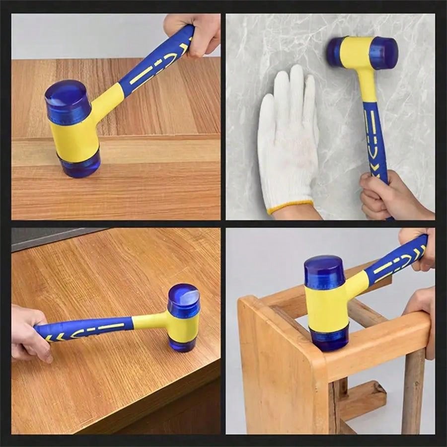 1pc Dual Head Rubber Mallet With 25mm & 30mm Heads, Detachable Solid ...