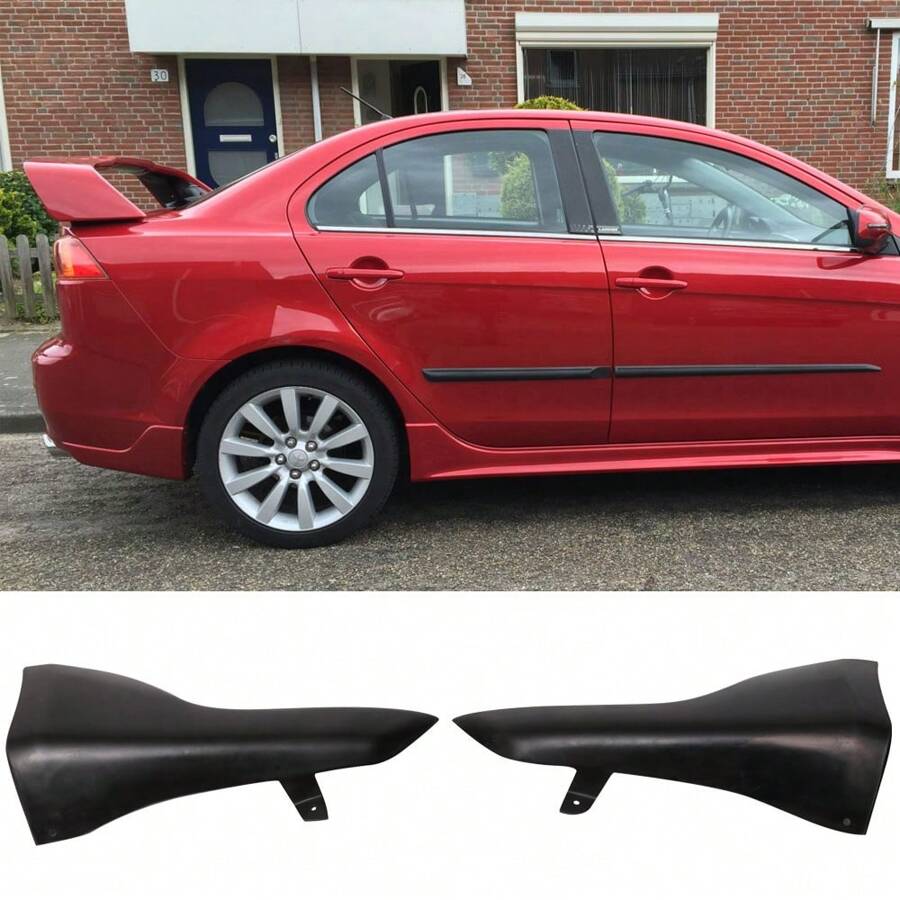 Rear Bumper Lip Apron Fit 2008-2015 Mitsubishi Lancer, Black PU Rear ...