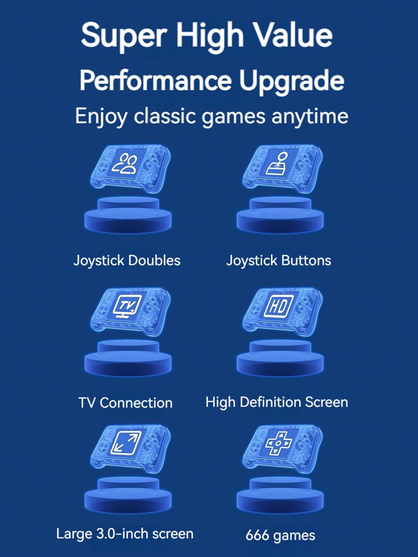 A Handheld Game Console, A New 3-Inch Color Screen Rechargeable Game ...