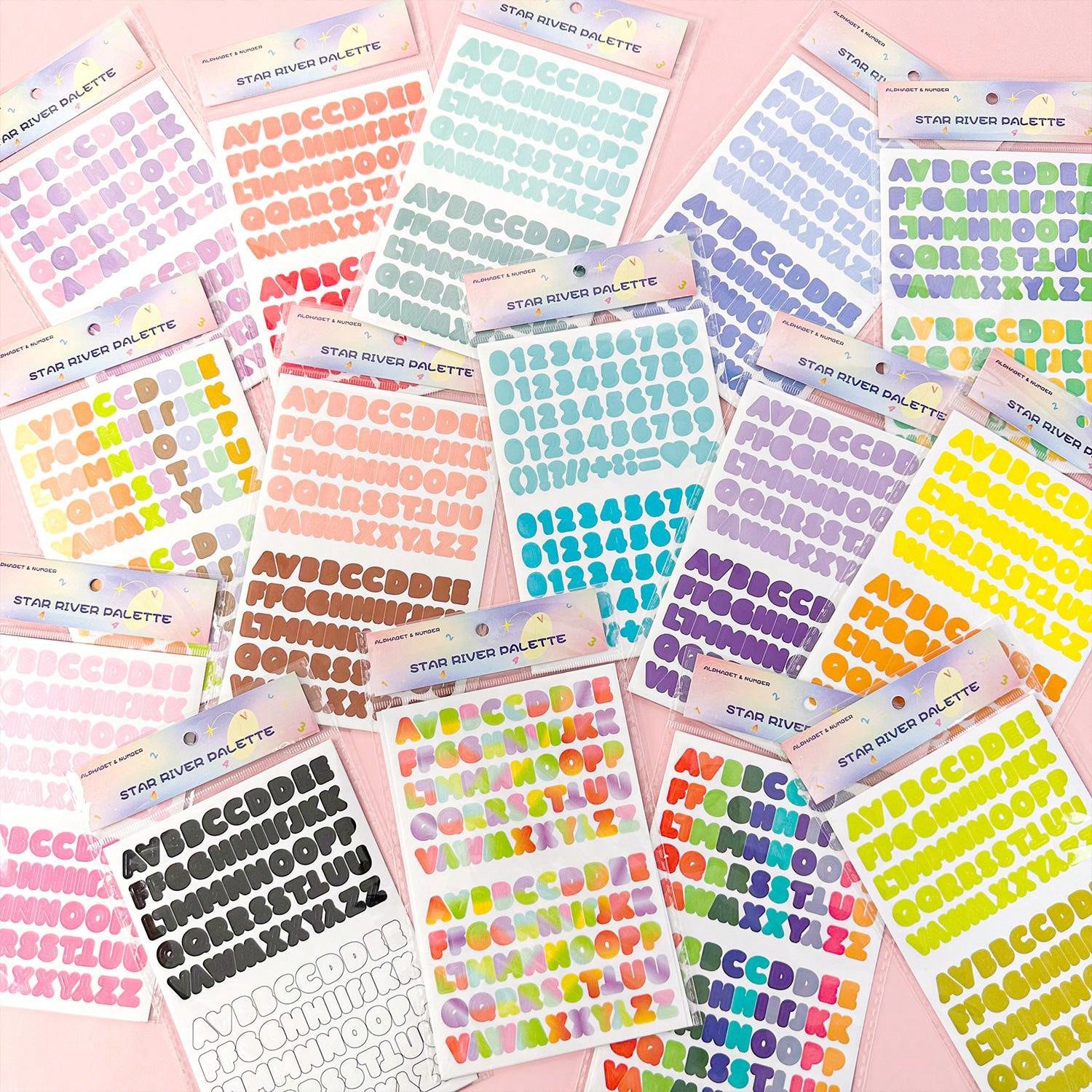 214pcs Alphabet & Symbol Stickers For Aesthetic Scrapbook Journal ...