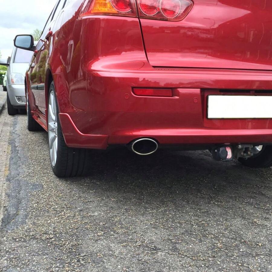 Rear Bumper Lip Apron Fit 2008-2015 Mitsubishi Lancer, Black PU Rear ...