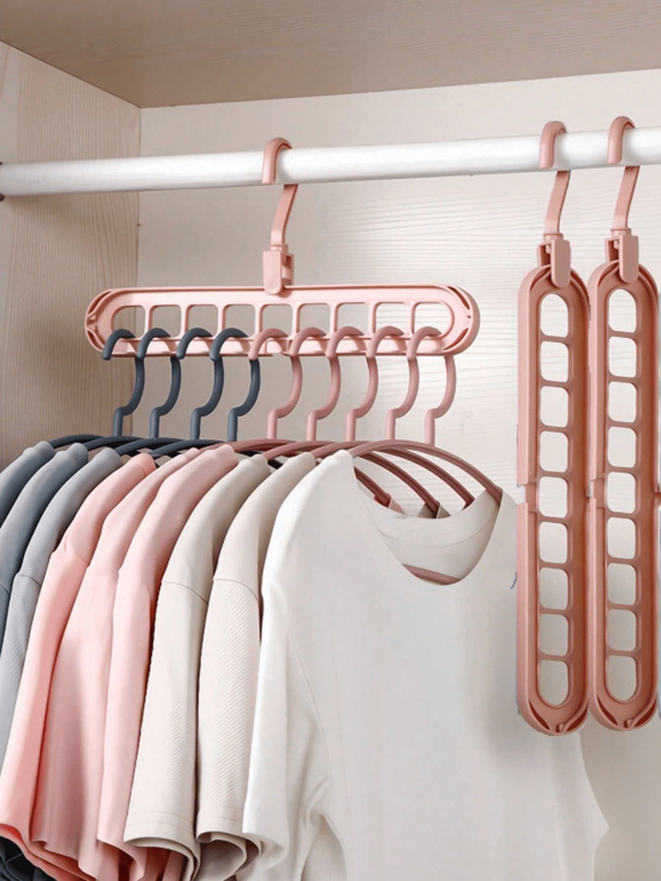 1pc 9-Hole Multi-Functional Rotating Foldable Clothes Hanger, Suitable ...