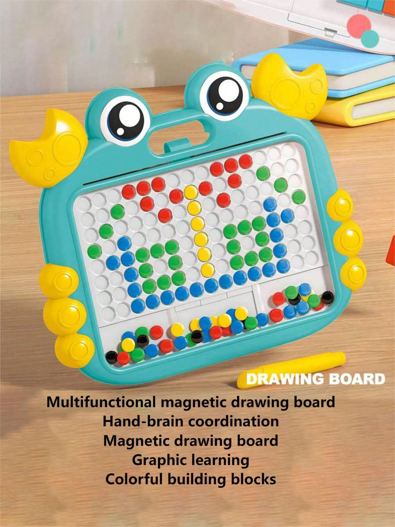 Crab Magnetic Drawing Board [English Packaging] Blue Magnetic Writing ...