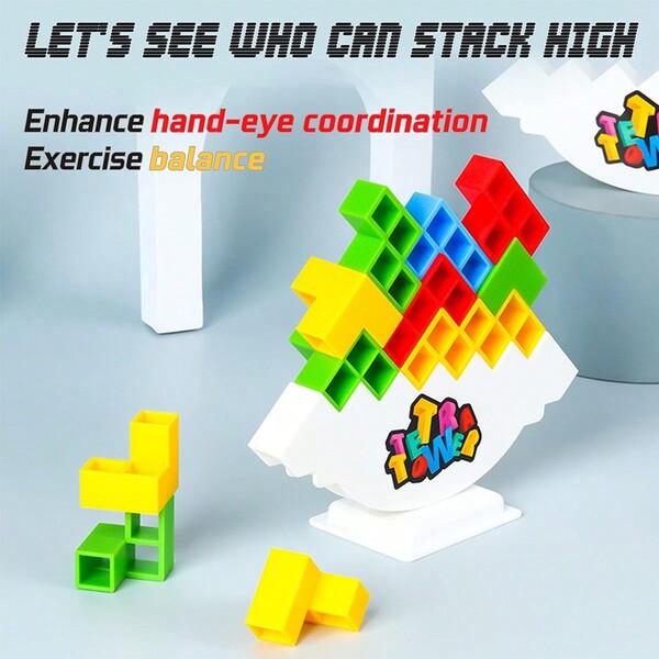Balance Stacking Board Games Adults Tower Block Toys For Family Parties ...